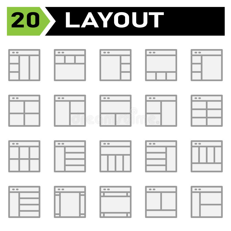 Layout Icon Set Include Layout, Grid, Dashboard, Interface, User ...