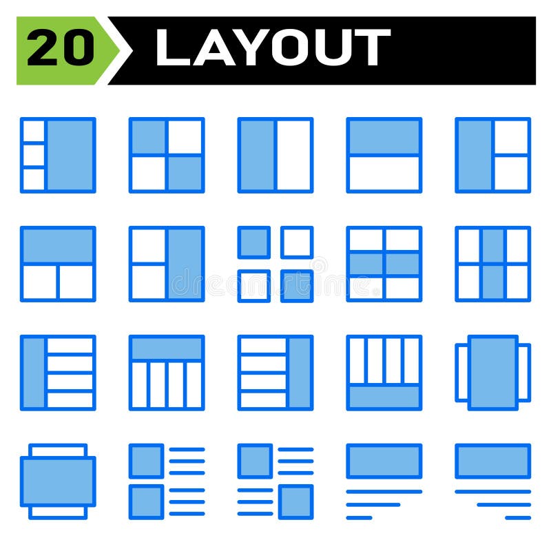 Layout Icon Set Include Layout, Grid, Dashboard, Interface, User ...