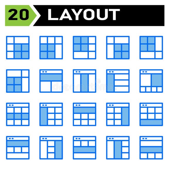 Layout Icon Set Include Layout, Grid, Dashboard, Interface, User Interface, Align, Template ...