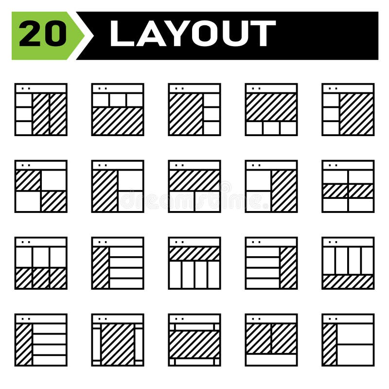 Layout Icon Set Include Layout, Grid, Dashboard, Interface, User ...