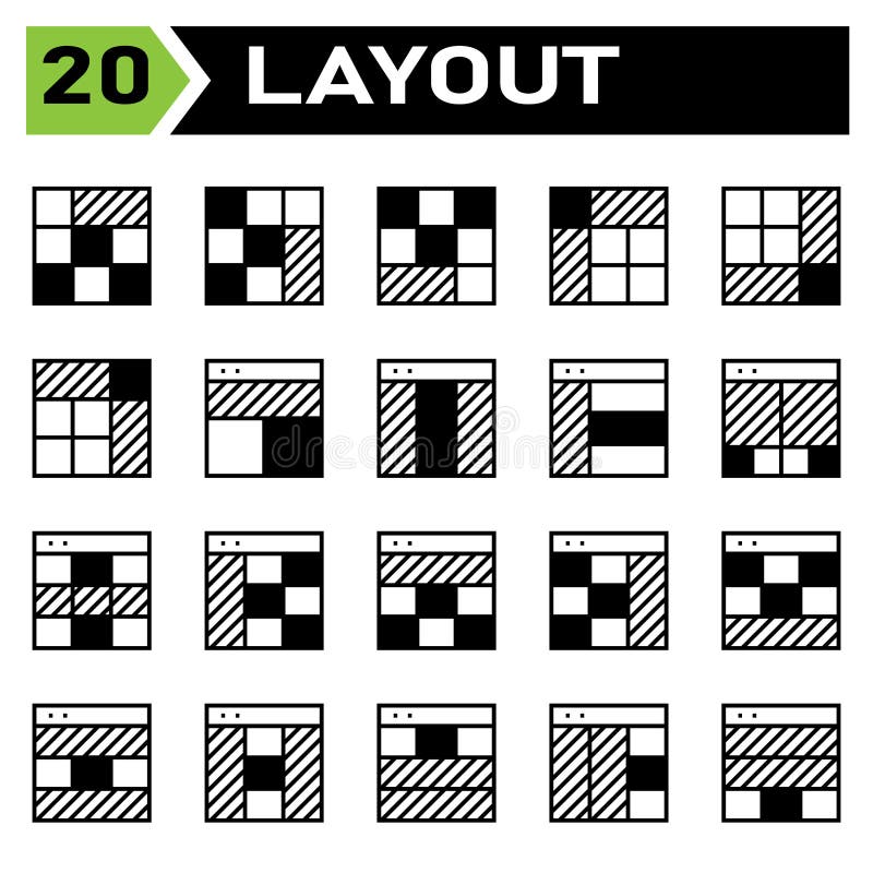 Layout Icon Set Include Layout, Grid, Dashboard, Interface, User ...