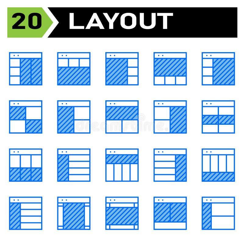 Layout Icon Set Include Layout, Grid, Dashboard, Interface, User ...