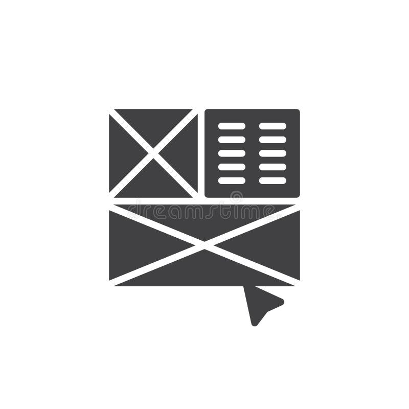 Layout icon vector stock vector. Illustration of design - 101539746