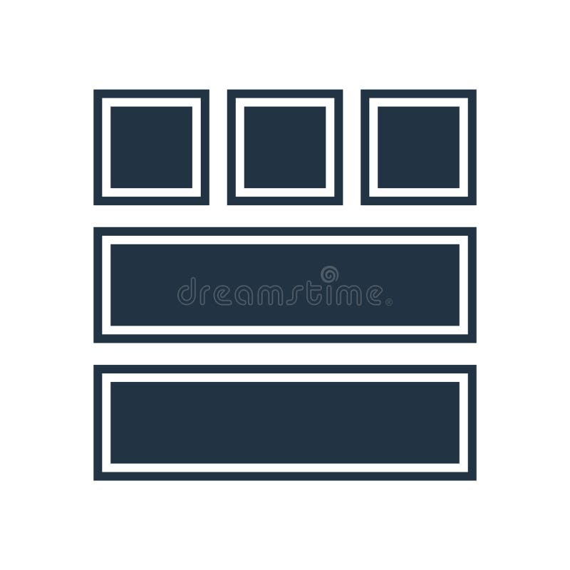 Layout Icon Vector Sign and Symbol Isolated on White Background Stock ...