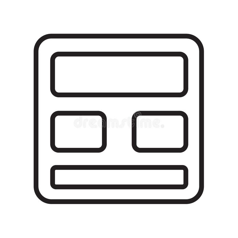 Layout Icon Vector Sign and Symbol Isolated on White Background Stock ...