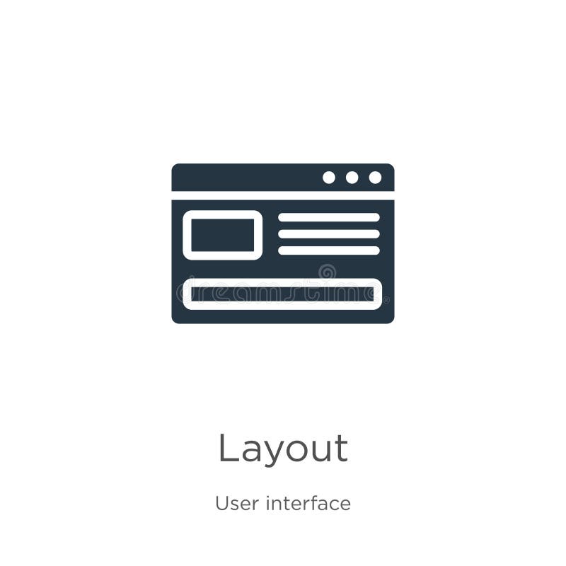 Layout Icon Vector. Trendy Flat Layout Icon from User Interface ...