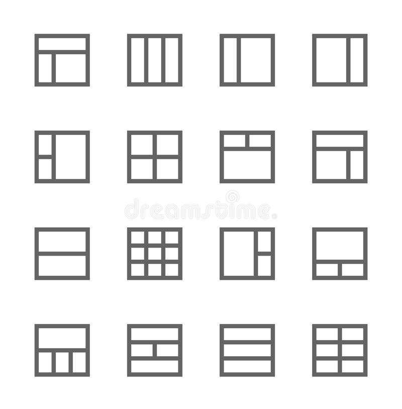 Layout icons stock vector. Illustration of mirror, left - 39011022