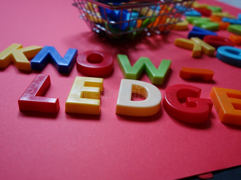 Layout of Colored Letters on the Topic of Knowledge and Education Stock ...