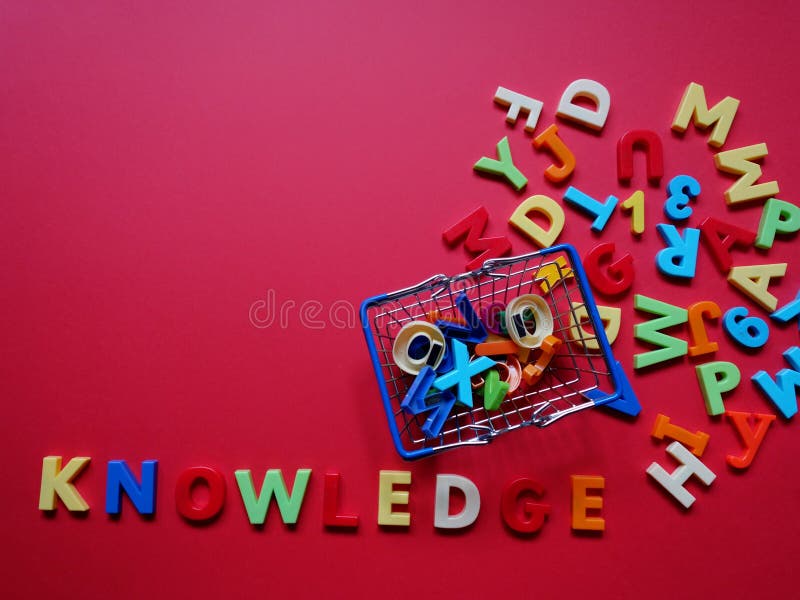 Layout of Colored Letters on the Topic of Knowledge and Education Stock ...