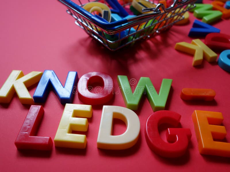 Layout of Colored Letters on the Topic of Knowledge and Education Stock ...