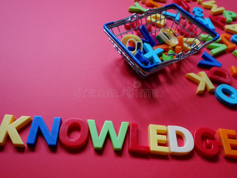 Layout of Colored Letters on the Topic of Knowledge and Education Stock ...