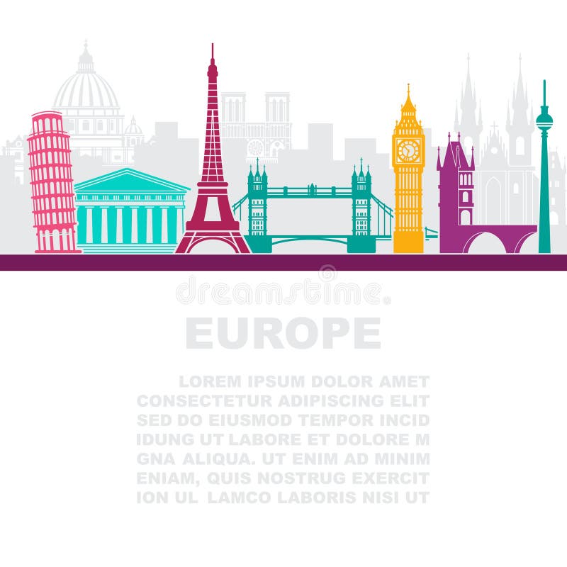 The Layout of the Leaflets with the Sights Europe and Place for Text ...