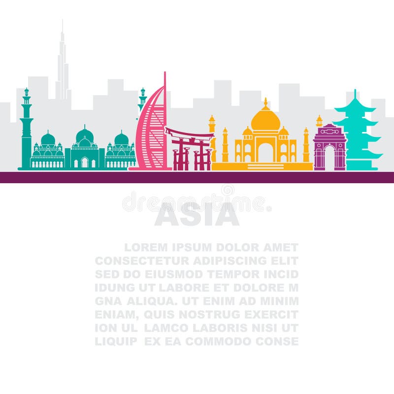 The Layout of the Leaflets with the Sights Asia and Place for Text ...