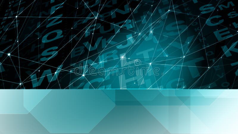 Layout Letters Minimal, Connected Shapes Showcase with Random Letters ...