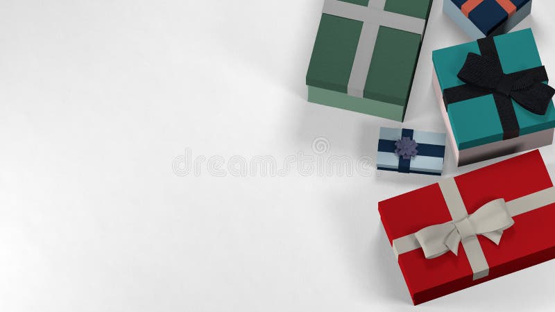 Layout Made with Top View of Gift Boxes Stock Illustration ...