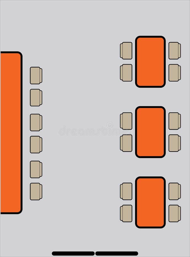 Map Show Table in Restaurant Vector Stock Illustration - Illustration ...