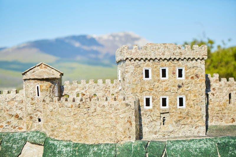 The Layout of a Medieval Castle. Genoese Fortress Stock Photo - Image ...