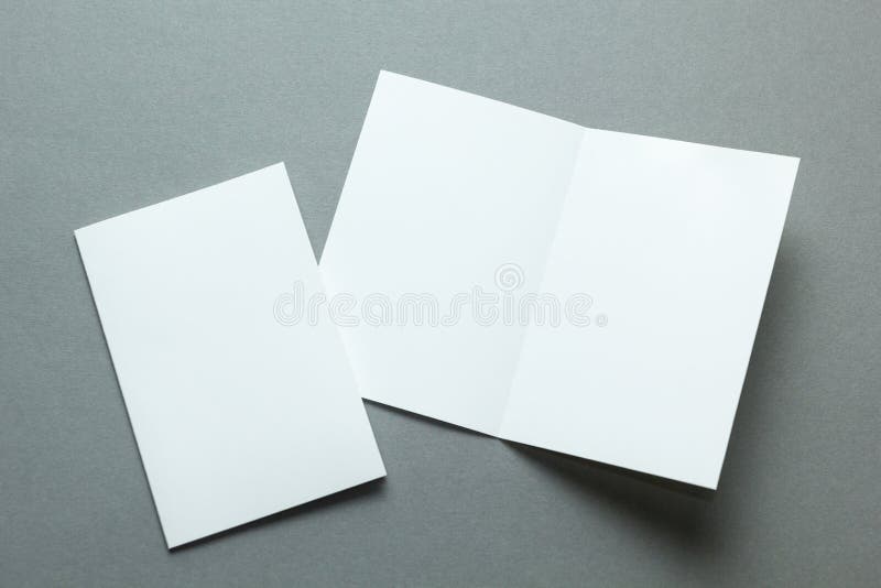 A Layout for Menu or Brochures on a Gray Background Stock Photo - Image ...