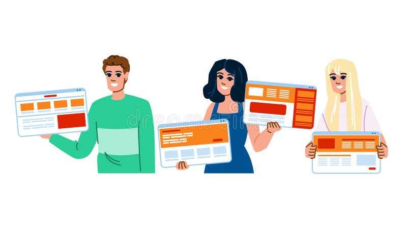 Layout Mockup Website Vector Stock Vector - Illustration of interface ...