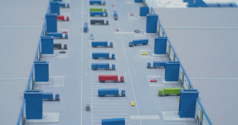 Layout of a Modern Commercial and Industrial Warehouse Complex.close-up ...