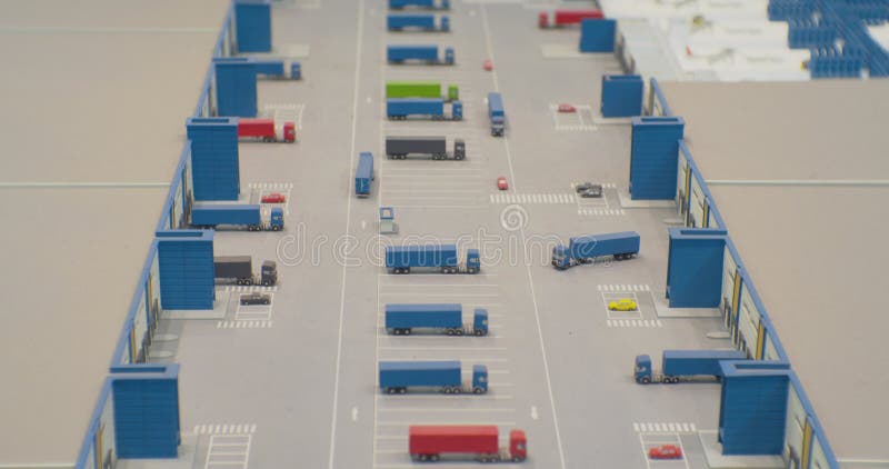 Layout of a Modern Commercial and Industrial Warehouse Complex.close-up ...