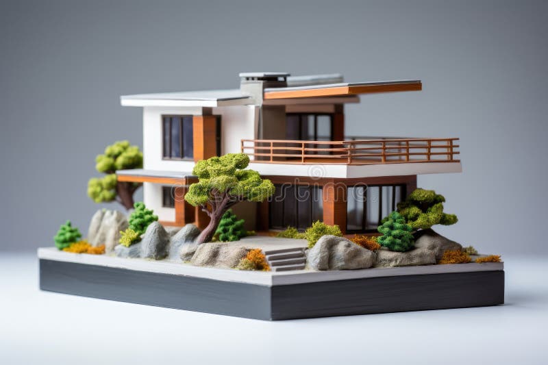 Layout of a Modern Residential Area with Landscaping Stock Illustration ...