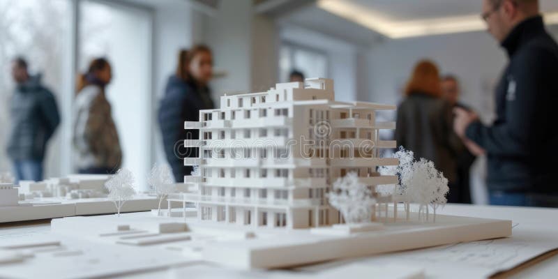 Layout of a Modern Residential Complex on a Table, an Exhibition of a ...