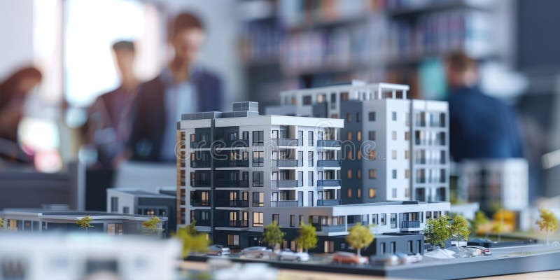 Layout of a Modern Residential Complex on a Table, an Exhibition of a ...