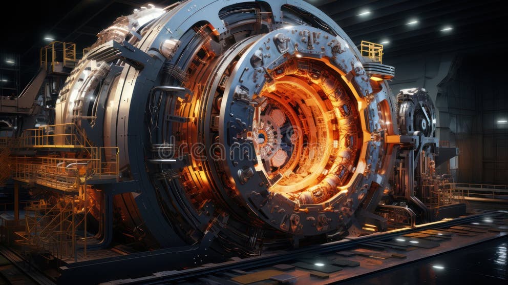 Layout of the Particle Accelerator in the Museum. Stock Illustration ...