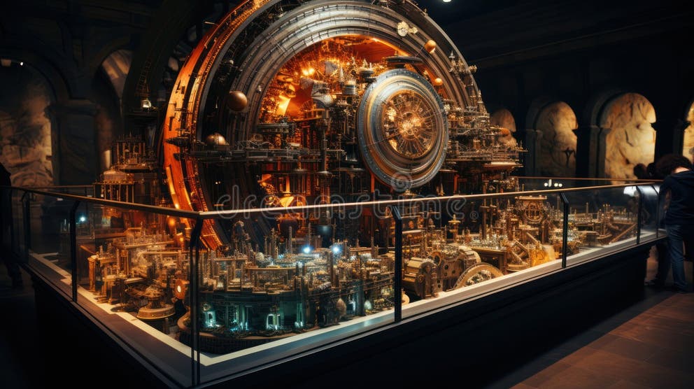 Layout of the Particle Accelerator in the Museum. Stock Illustration ...