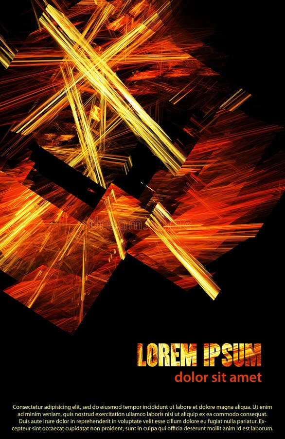 Chaotic fire background stock vector. Illustration of flame - 10537550