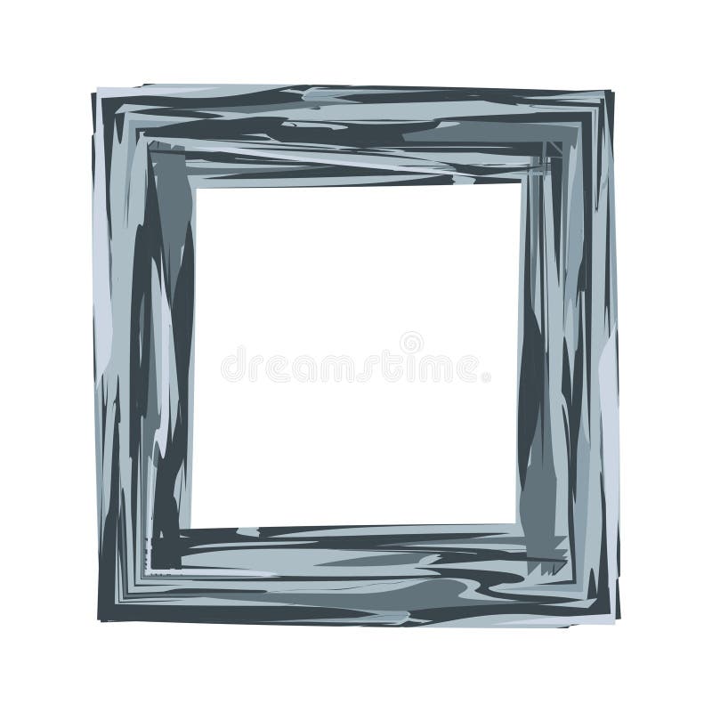 Layout of a Rectangular Gray Stylish Photo Frame on a White Background ...