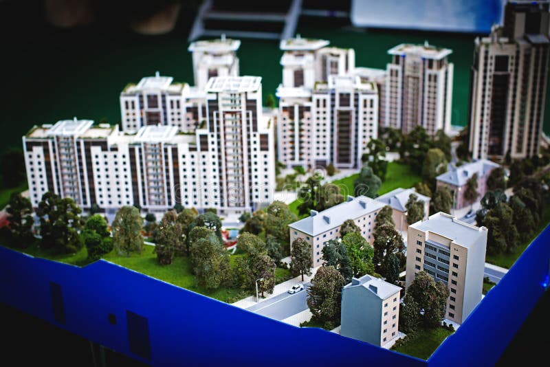 Layout of the Residential Complex Stock Image - Image of mockup, high ...