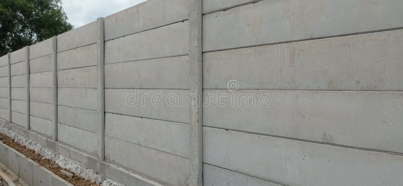 Layout of Rows of Parallel Concrete Fences Stock Image - Image of rows ...