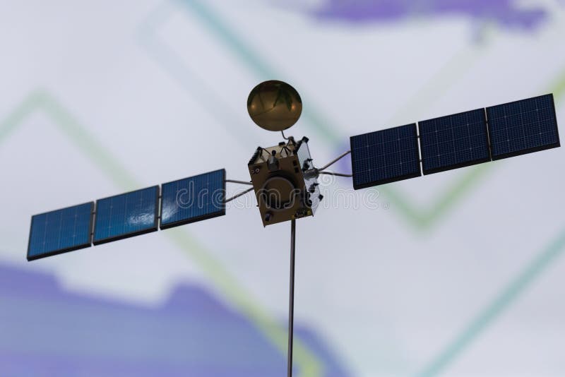 The Layout of the Satellite Stock Image - Image of panels, satellite ...