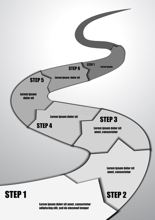 Layout and Space for Text Each Step Stock Illustration - Illustration ...