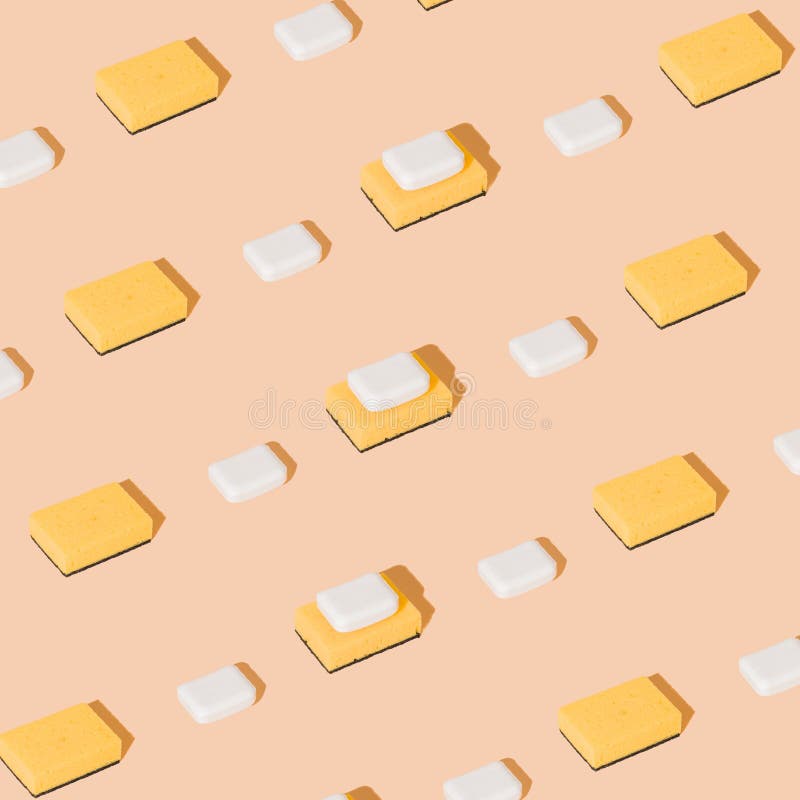 Layout Sponge for Washing and Soap. Pattern. Stock Image - Image of ...