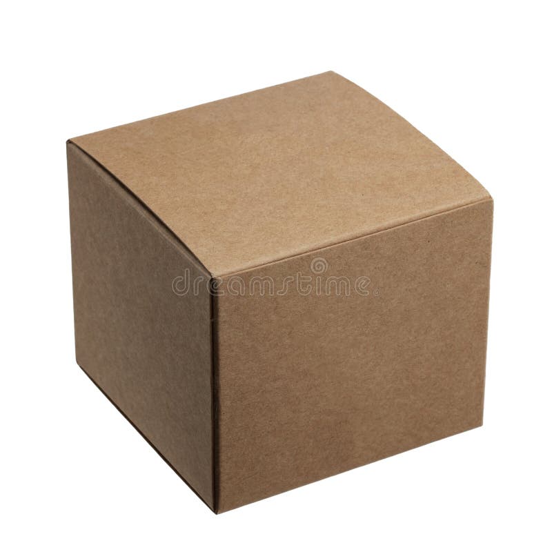 Layout Square Cardboard Packaging Box Isolate White Stock Photos - Free ...