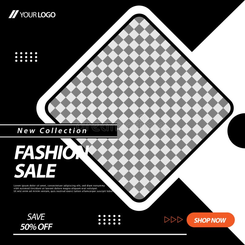 Layout Square Social Media Banner Design Template Stock Illustration ...