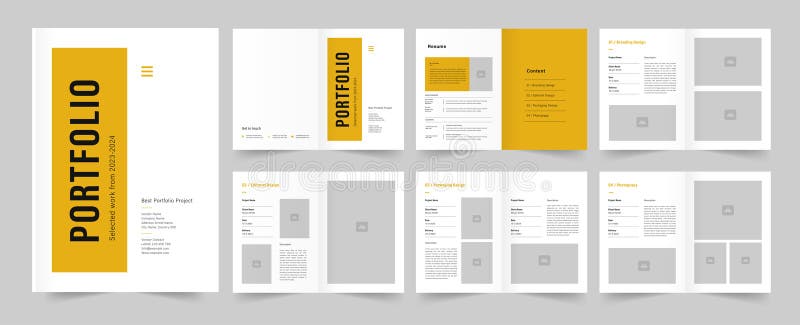 Portfolio Layout Design. Use for Architecture Portfolio, Interior ...