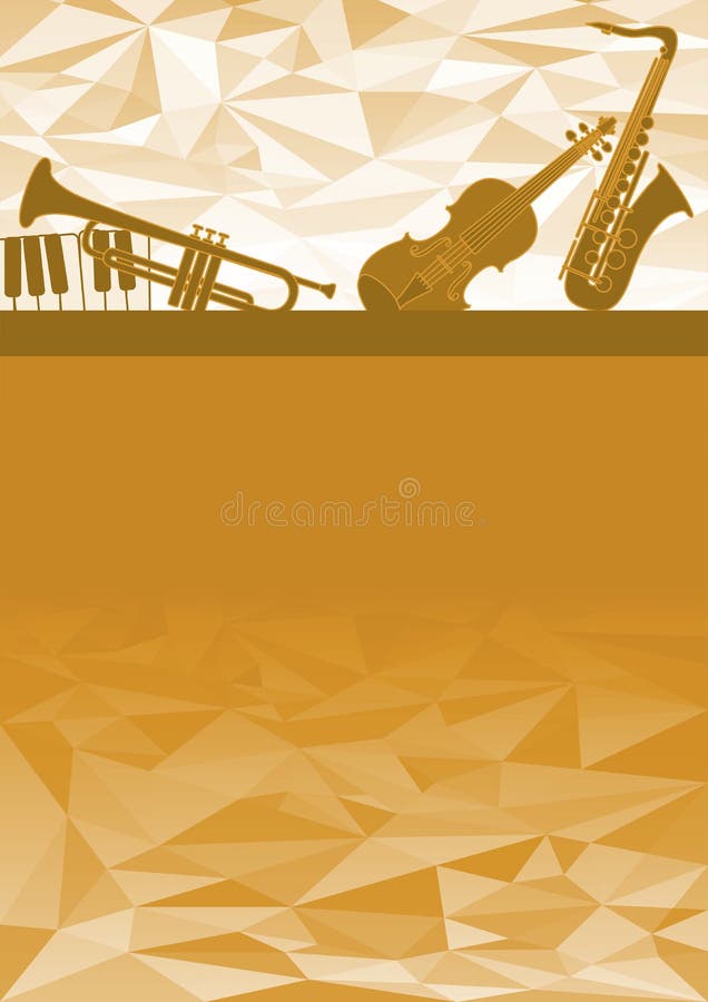 Music instruments poster stock illustration. Illustration of classical ...