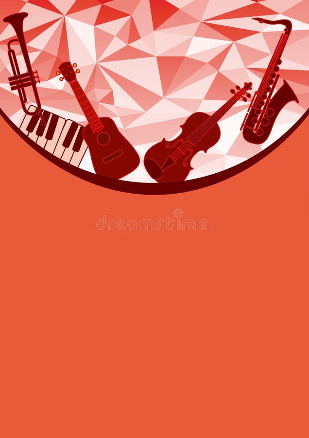 Music instruments poster stock illustration. Illustration of classical ...