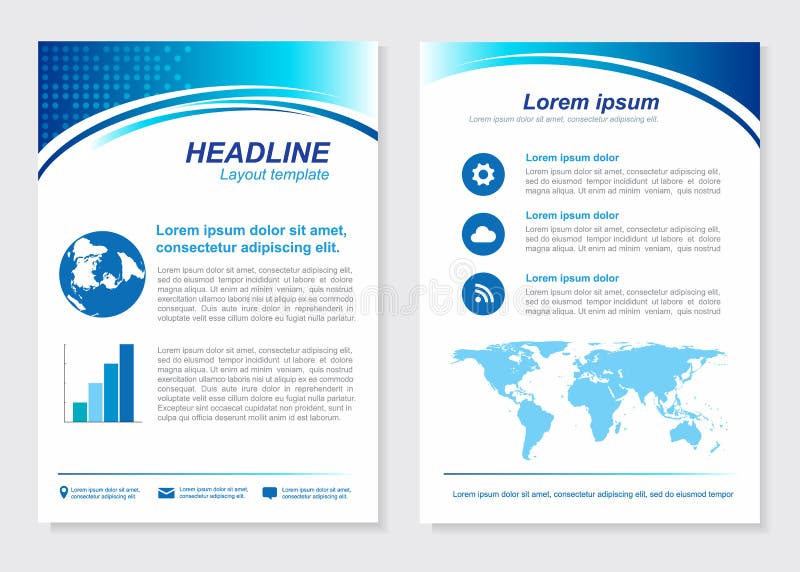 Layout Template Size A4 Front Page and Back Page Stock Vector ...