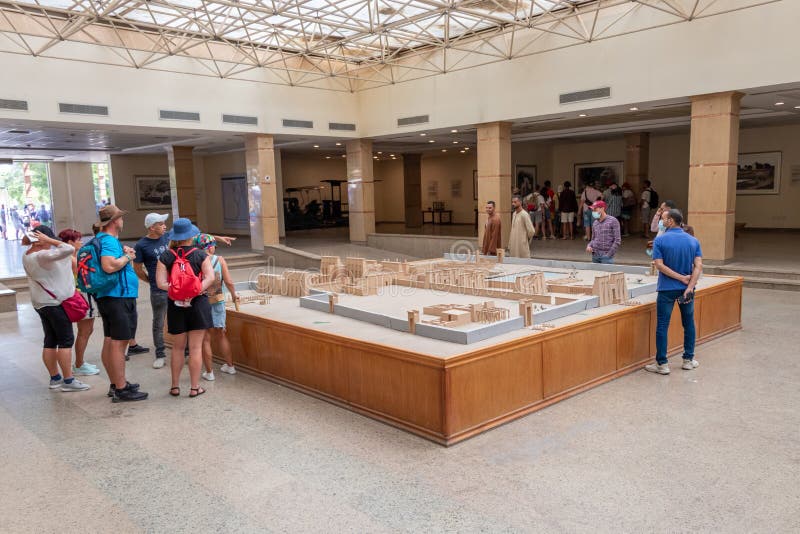 The Layout of the Temple Karnak in Luxor, Egypt. View of a Model of ...