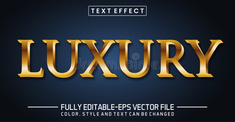Luxury Font Text Effect Editable Stock Vector - Illustration of design ...