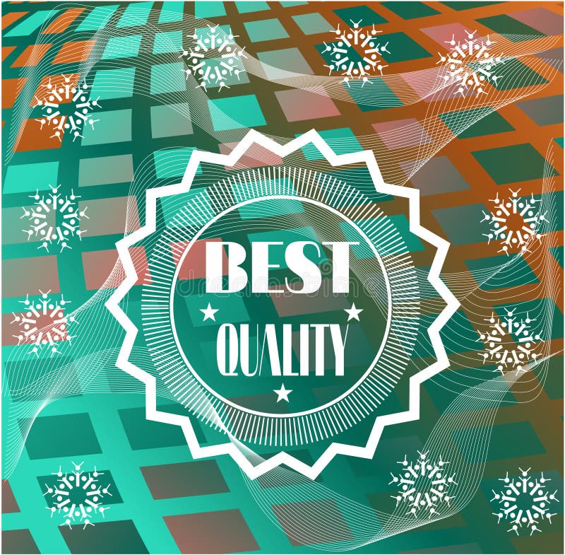 Layout - Text Best Quality on Square Pattern Stock Vector ...