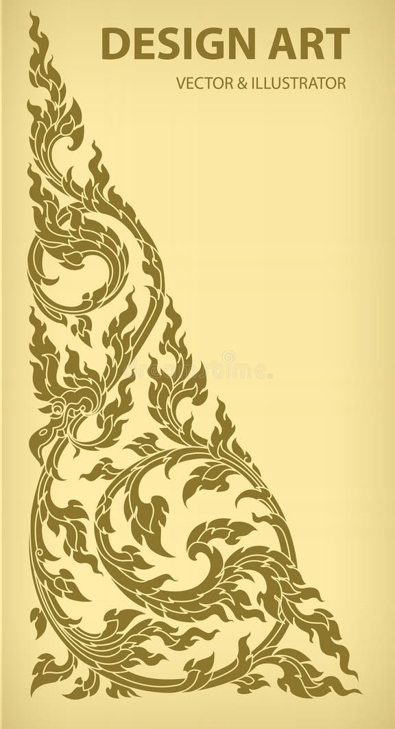 Layout Thai Outline Pattern Vector Stock Vector - Illustration of ...