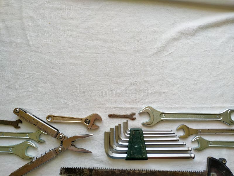 Layout of Tools for Repair on a White Background. Do it Yourself Minor ...