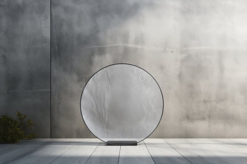 Layout of a Transparent Plate on a Concrete Wall Stock Illustration ...