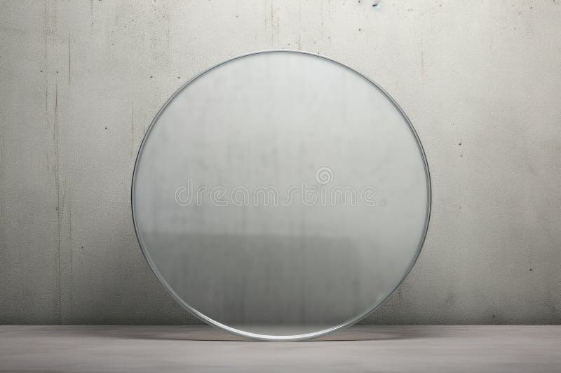 Layout of a Transparent Plate on a Concrete Wall Stock Illustration ...